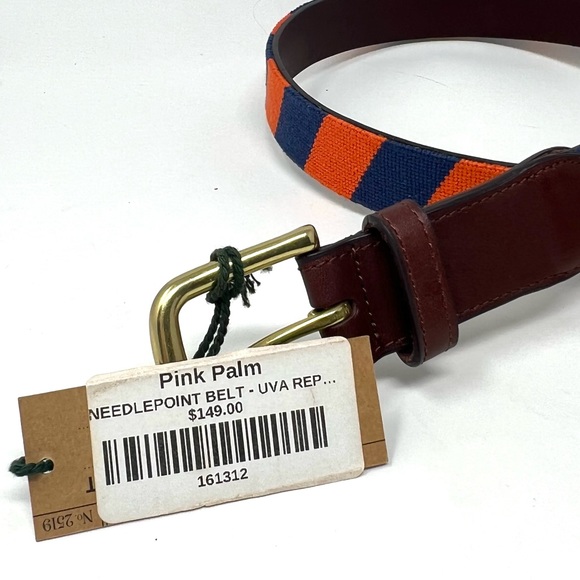 Tucker Blair | Accessories | Navy Orange Rep Stripe Needlepoint Belt ...